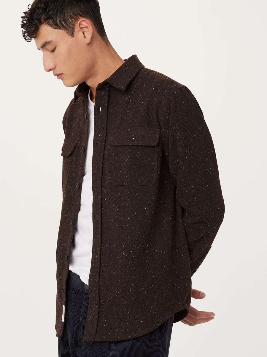 The Neppy Flannel Shirt in Dark Chocolate – Frank And Oak Canada
