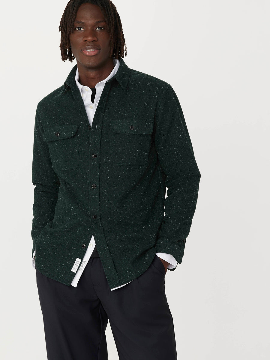 The Neppy Flannel Shirt in Forest Green – Frank And Oak Canada
