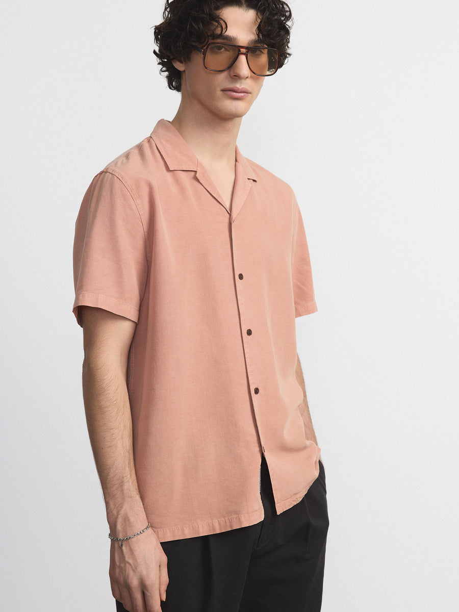 The Solid Camp Collar Shirt in Sienna – Frank And Oak Canada