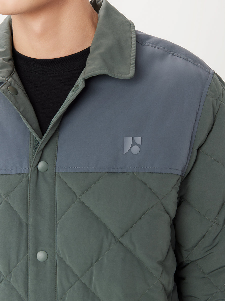 The Skyline Point Collar Jacket in Teal Grey – Frank And Oak Canada